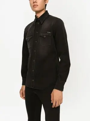 Dolce & Gabbana Button-up Denim Shirt - Black
