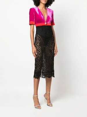 Roberto Cavalli Panelled Midi Dress
