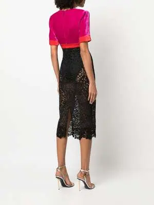 Roberto Cavalli Panelled Midi Dress