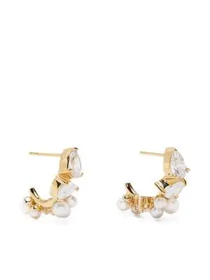 Completedworks Pearl And Gem Embellished Earrings