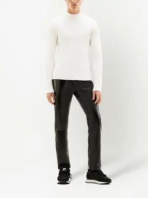 COURREGES Rib-knit Mock-neck Jumper - White