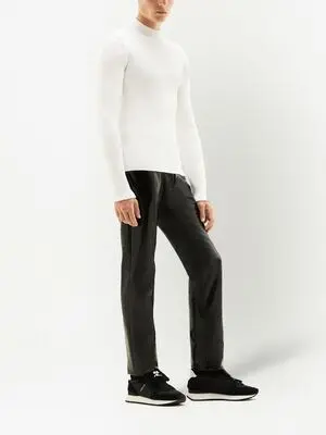 COURREGES Rib-knit Mock-neck Jumper - White