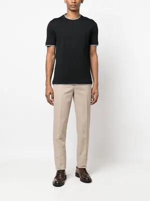 Brunello Cucinelli Contrasting-trim T-shirt