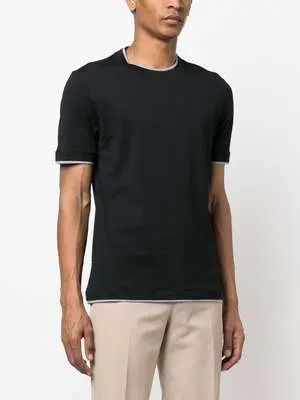 Brunello Cucinelli Contrasting-trim T-shirt
