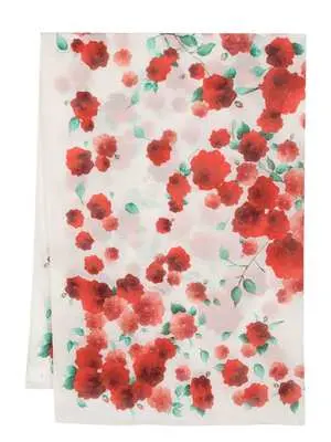 Magda Butrym Floral-print Silk Scarf Neutrals