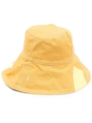 ALLY CAPELLINO Shade Stripe-print Bucket Hat - Yellow