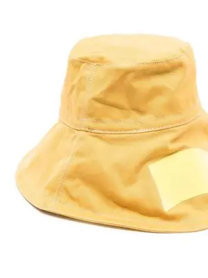 ALLY CAPELLINO Shade Stripe-print Bucket Hat - Yellow