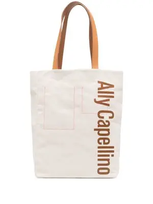 ALLY CAPELLINO Logo-print Cotton Tote Bag