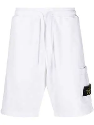 Stone Island Logo-patch Track Shorts - White