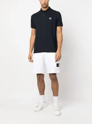 Stone Island Logo-patch Track Shorts - White