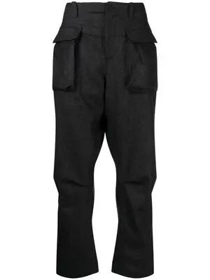 THE POWER FOR THE PEOPLE Flap-pocket Straight-leg Trousers