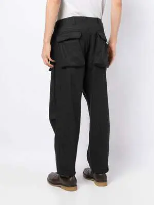 THE POWER FOR THE PEOPLE Flap-pocket Straight-leg Trousers