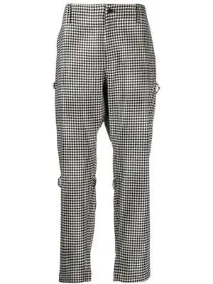 THE POWER FOR THE PEOPLE Houndstooth Tapered Trousers