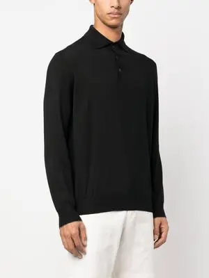Brunello Cucinelli Button-front Long-sleeved Polo Shirt