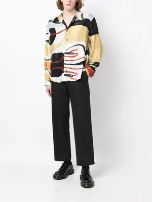 BETHANY WILLIAMS Abstract-print Cotton-silk Shirt - Yellow