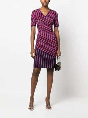 Diane Von Furstenberg Zig-zag Intarsia-knit Dress