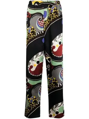 Moschino Abstract Print Straight-leg Trousers - Multicolour