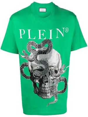 Philipp Plein Snake-print Short-sleeve T-shirt - Green