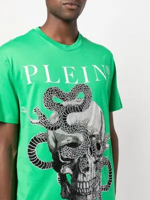 Philipp Plein Snake-print Short-sleeve T-shirt - Green