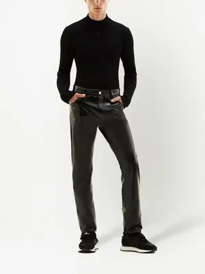 COURREGES Logo-patch Rib-knit Jumper - Black