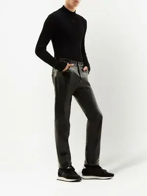 COURREGES Logo-patch Rib-knit Jumper - Black