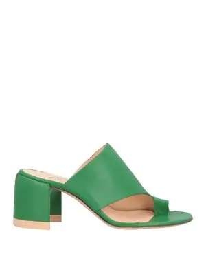 Agl Leather Thong Sandal - Green