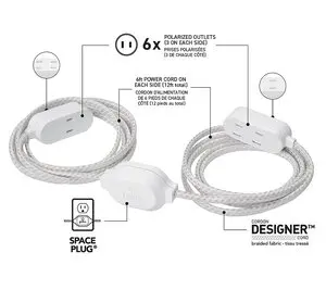 GLOBE ELECTRIC Twin Extension Cords With Ac S/2