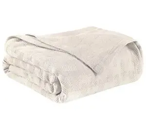 SUPERIOR Basketweave All-season Cotton Throw Bl Anket