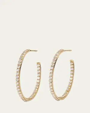 Lana Jewelry Flawless 14k Yellow And Diamond Hoop Earrings - Gold