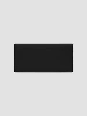 Saint Laurent Tiny Cassandre Flat Wallet In Grained Leather