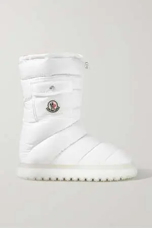 Moncler Gaia Quilted Boots - White