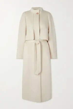 Giuliva Heritage The Loredana Belted Brushed Alpaca And Wool-blend Coat