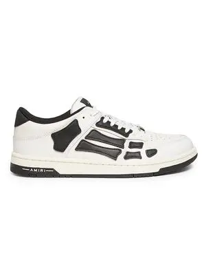 Amiri Men's Skeleton Leather Low-Top Sneakers - Blue White  - White Black
