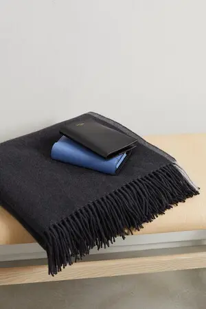 Brunello Cucinelli Fringed Two-tone Cashmere Travel Blanket