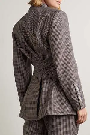 Christopher John Rogers Checked Woven Blazer