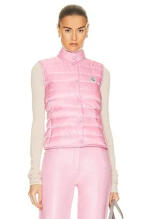 Moncler Moncler Liane Vest In Pink Pink