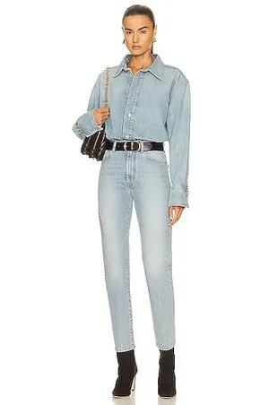 LOULOU STUDIO Altan Denim Shirt In Blue