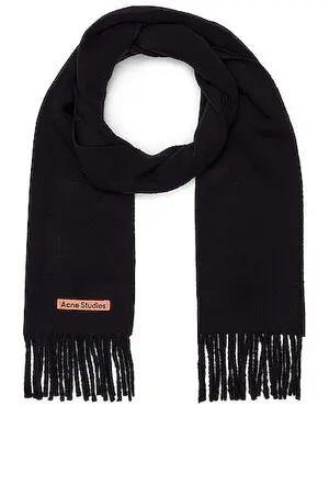 Acne Studios Solid Scarf In Beige Black