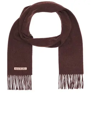Acne Studios Solid Scarf In Beige Brown Melange