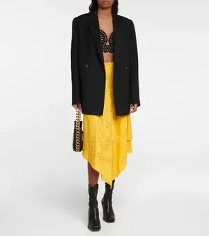Stella McCartney Broderie Anglaise Crop Top - Black