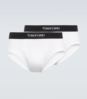 TOM FORD Set Of 2 Cotton-blend Briefs - White