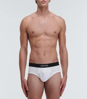 TOM FORD Set Of 2 Cotton-blend Briefs - White