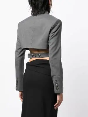 Rokh Cropped Wraparound Blazer