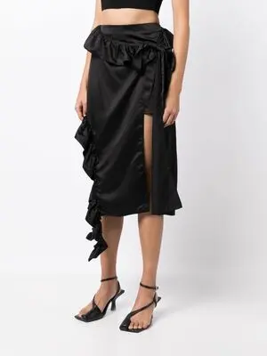 Rokh Ruffle-trim Midi Skirt