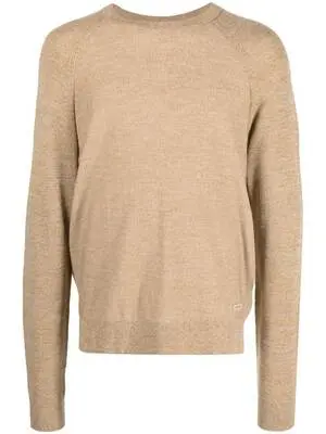Calvin Klein Wool Crewneck Jumper - Brown