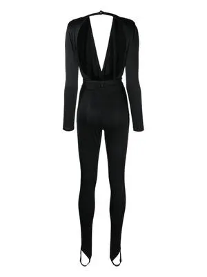 Philipp Plein Plunging V-neck Jumpsuit - Black