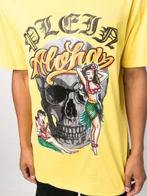 Philipp Plein Hawaii Short-sleeve T-shirt - Yellow