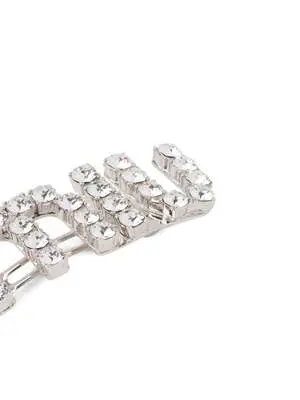 Miu Miu Crystal-embellished Logo Hair Clip