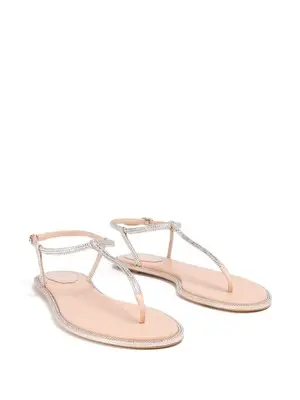 Rene Caovilla Diana Crystal-embellished Sandals - Neutrals
