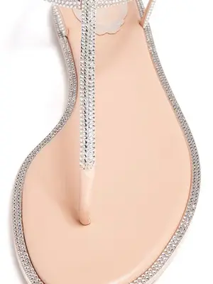 Rene Caovilla Diana Crystal-embellished Sandals - Neutrals
